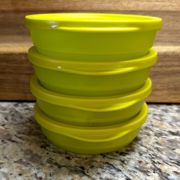Tupperware | Kitchen | Tupperware Lime Green Stackable Containers | Poshmark